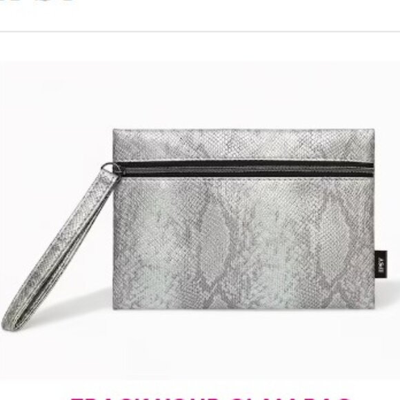 Makeup | Metallic Snake Print Faux Leather Bag Wristlet Strap | Poshmark